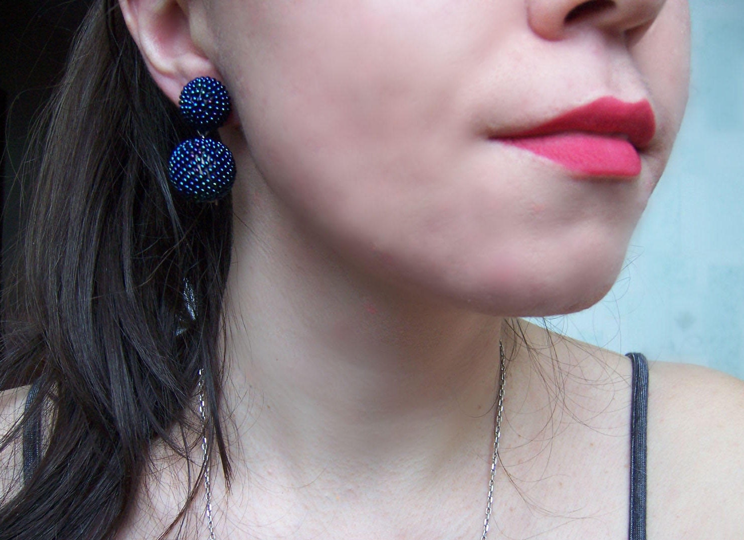 Bon Bon Clip on Earrings Two Balls Gold Silver Red Pink Blue - Etsy