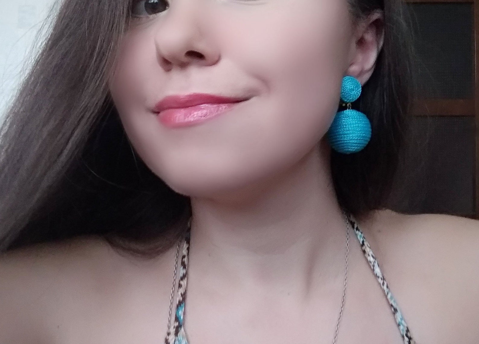 Turquoise Bon Bon Clip on Earrings Black Blue Yellow Pink - Etsy