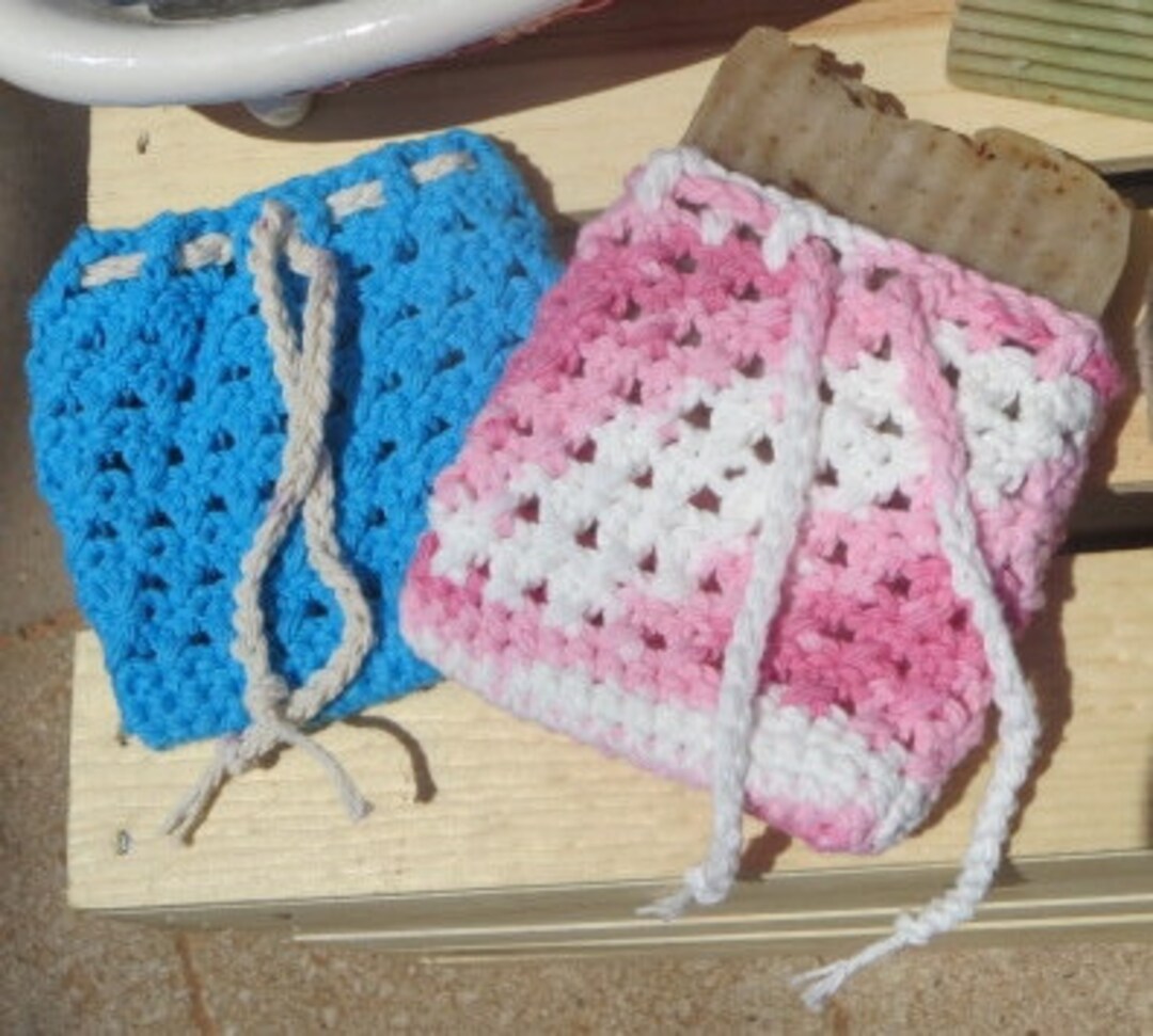 Shower Soap Saver Bag Exfoliating Cotton Soap Pouch No Mess Shower