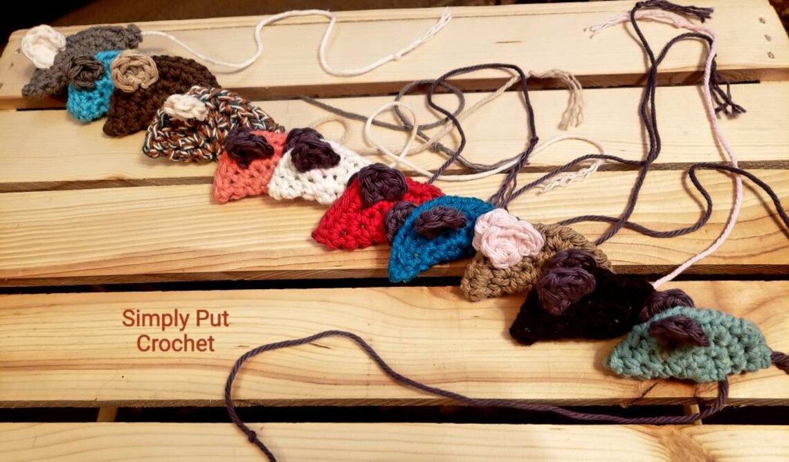 Kitty Mouse Toys Catnip Crochet Mice Crinkle Cat Toys Set | Etsy