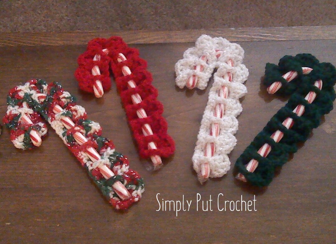 Candy Cane Wrap, Reusable Christmas Tree Ornament, Gift Embellishment ...