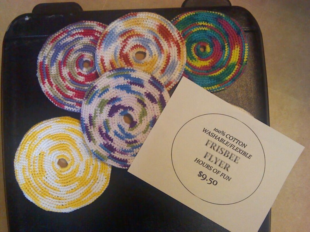 Crochet Frisbee Flyers, Teen Gift Basket Filler, Outdoor Games ...