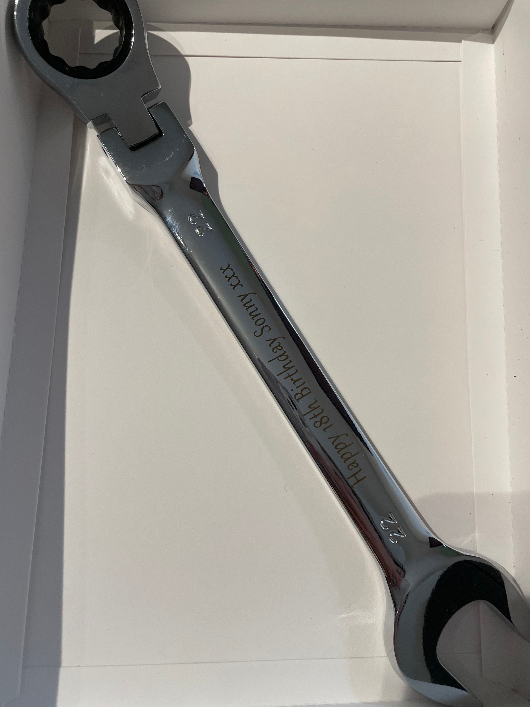Personalised Spanner 22mm Dad Gift Grandad Birthday Tool Combo Engraved ...