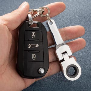 10mm Engraved Business Logo Ratchet Spanner Keyring Quality Gift Idea ...