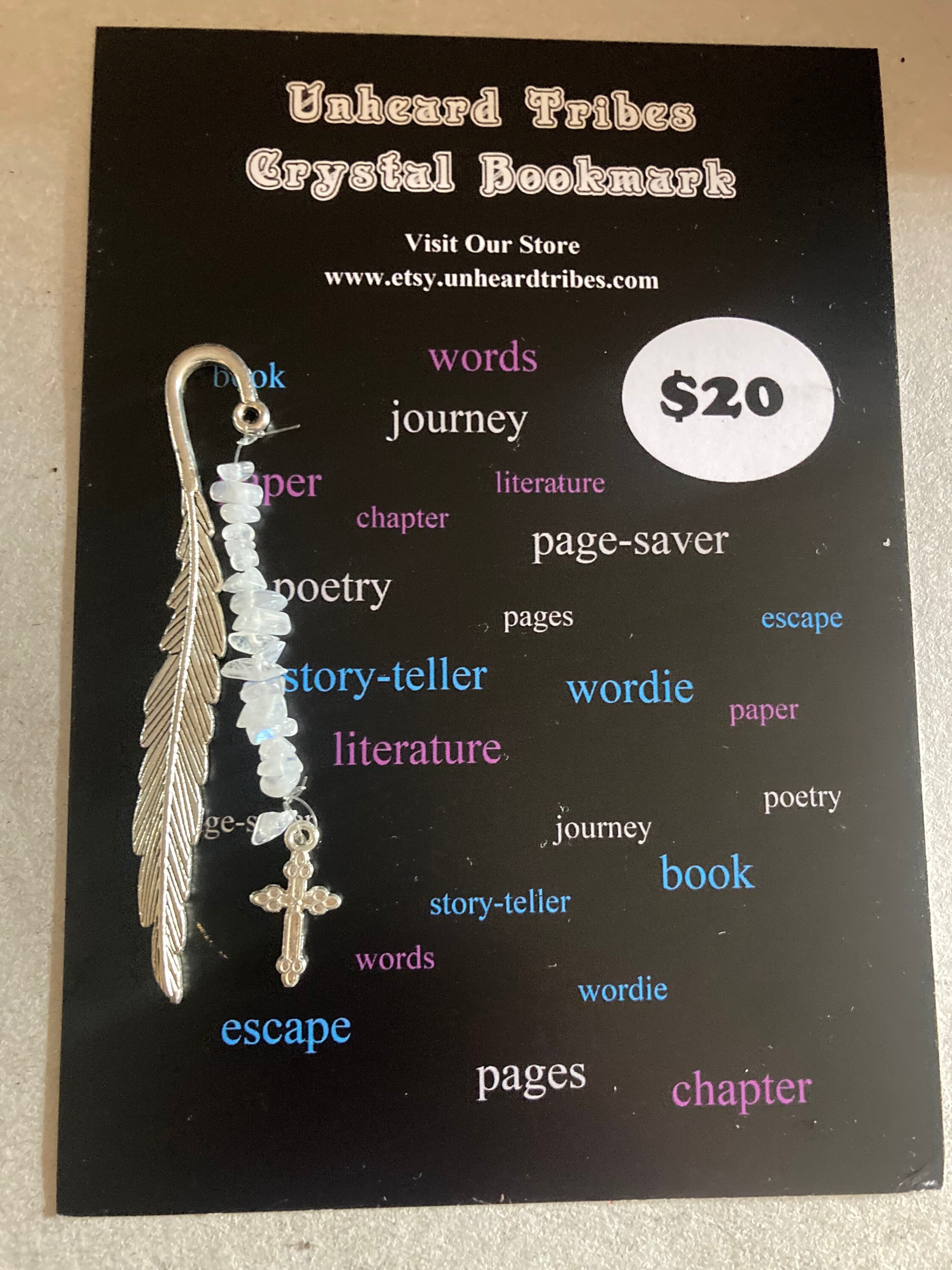 Moonstone Gemstone Crystal Bookmark - Etsy