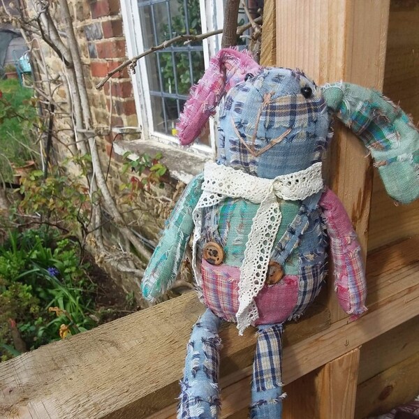 Patchwork Bunny - Etsy