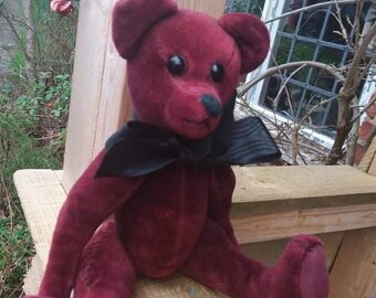 Velvet Teddy Bear - Etsy