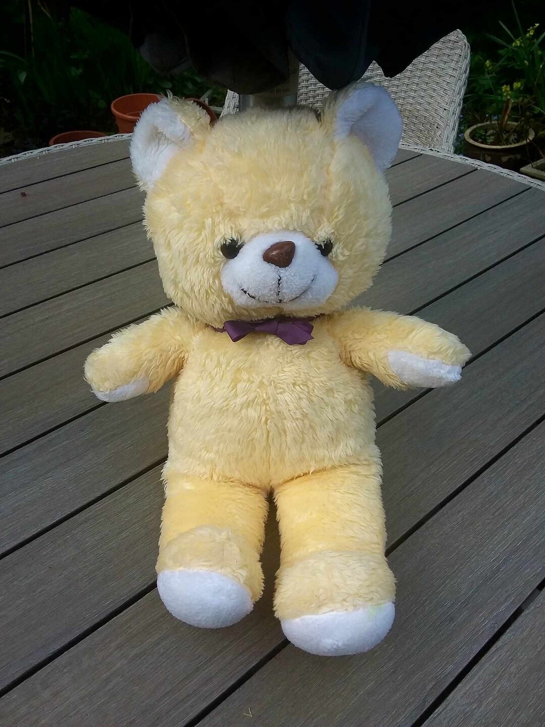 Cute Pale Yellow Bear/ Smiley Face/80s/gc/c5 - Etsy