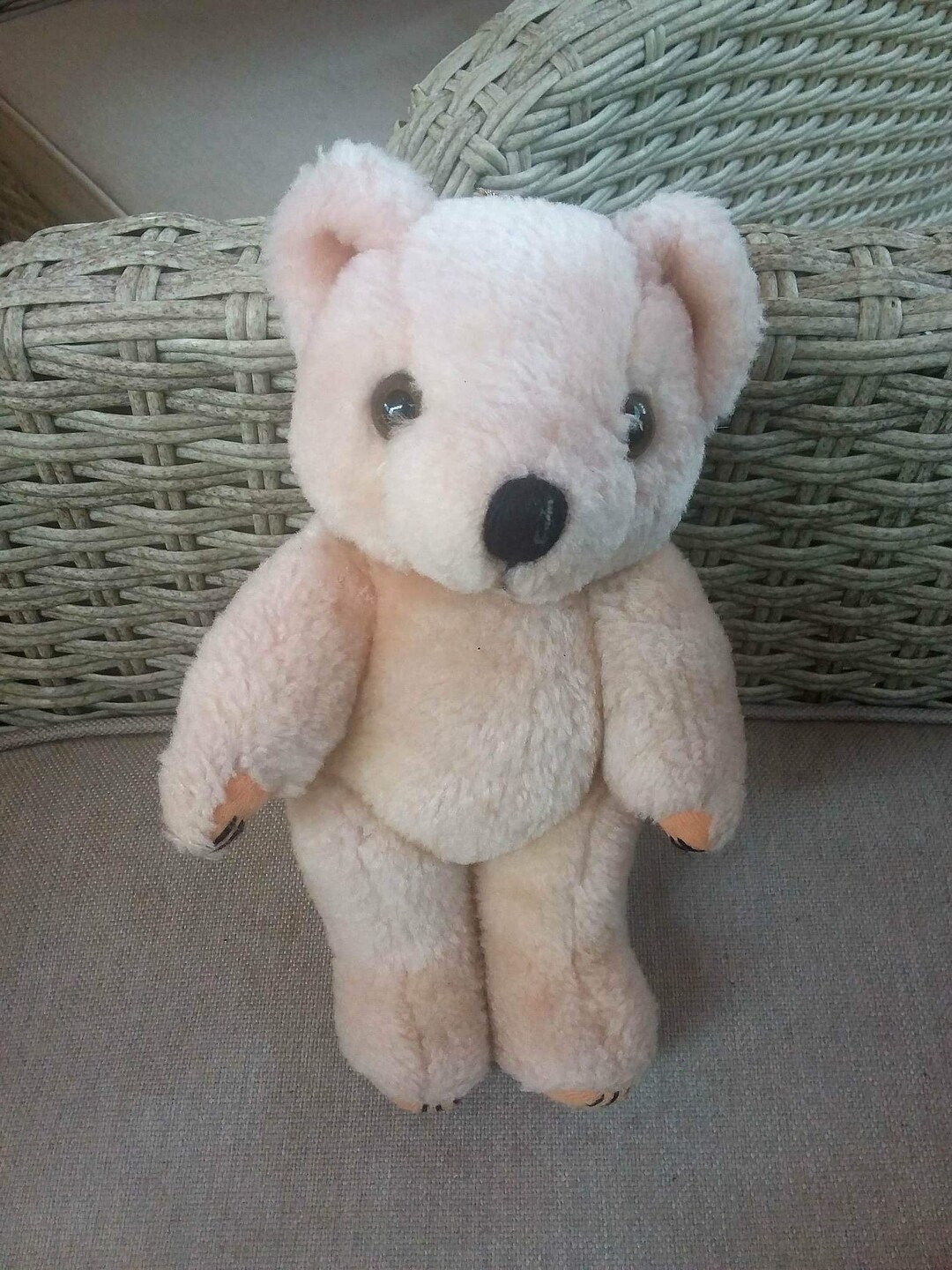 Pms Jointed Teddy Bear/beige Plush/80s - Etsy