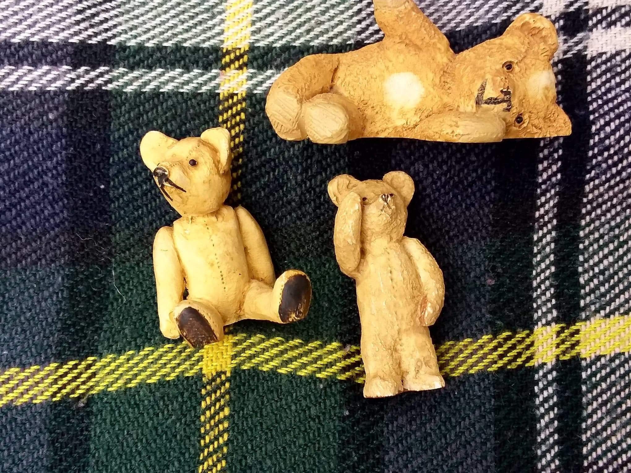 Colourbox Group of 3 Teddy Bears Figures from 1990s Great | Etsy