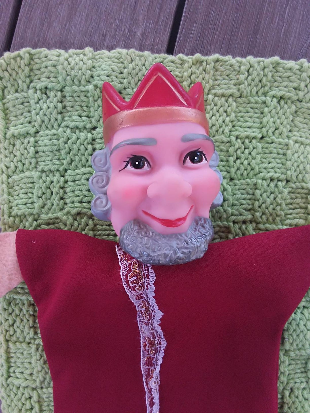 10 Vinyl Head Glove Puppet/king/gc/1970s - Etsy