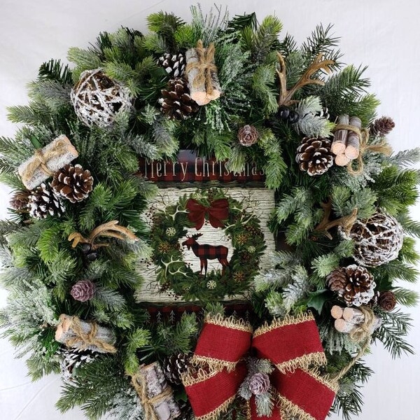 Moose Wreath - Etsy
