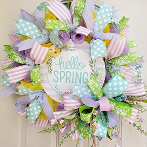 Hello Spring Spring Wreath Spring Floral Spring Wreath For Front