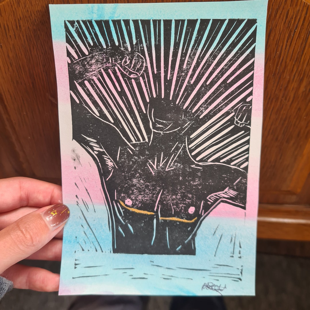 Trans Pride Print, Trans Top Surgery Art Print, Trans Art Print, Pride ...