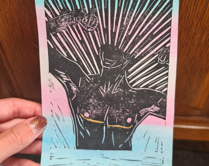 Trans Pride Print, Trans Top Surgery Art Print, Trans Art Print, Pride ...