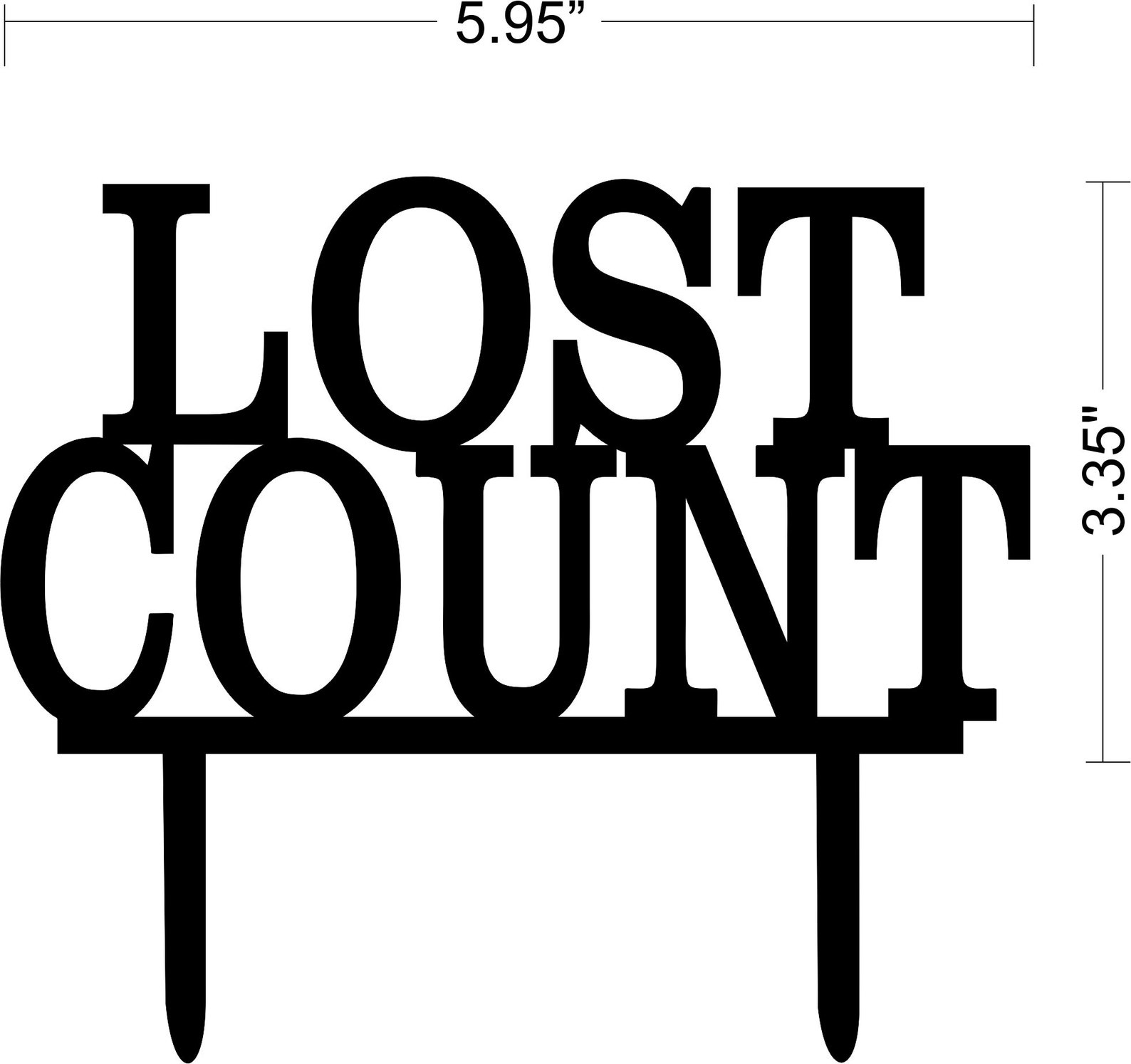 Lost Count Birthday Cake Topper Over the Hill Humor - Etsy