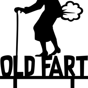 Funny Old Fart Birthday Cake Topper: Over the Hill - Etsy