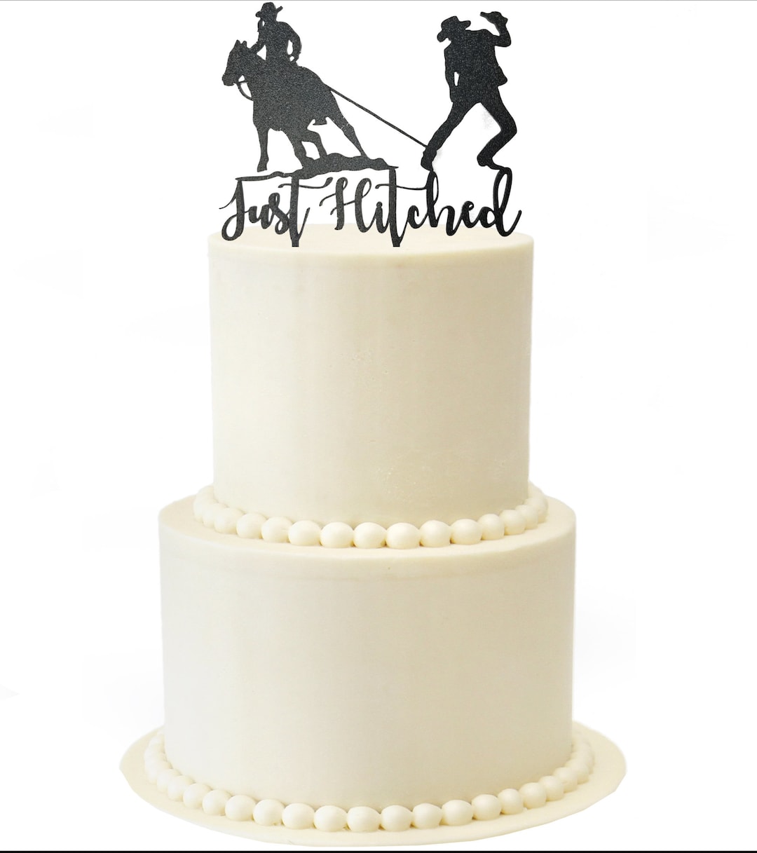 Cowgirl Roped Cowboy Just Hitched Wedding Cake Topper Country Theme - Etsy