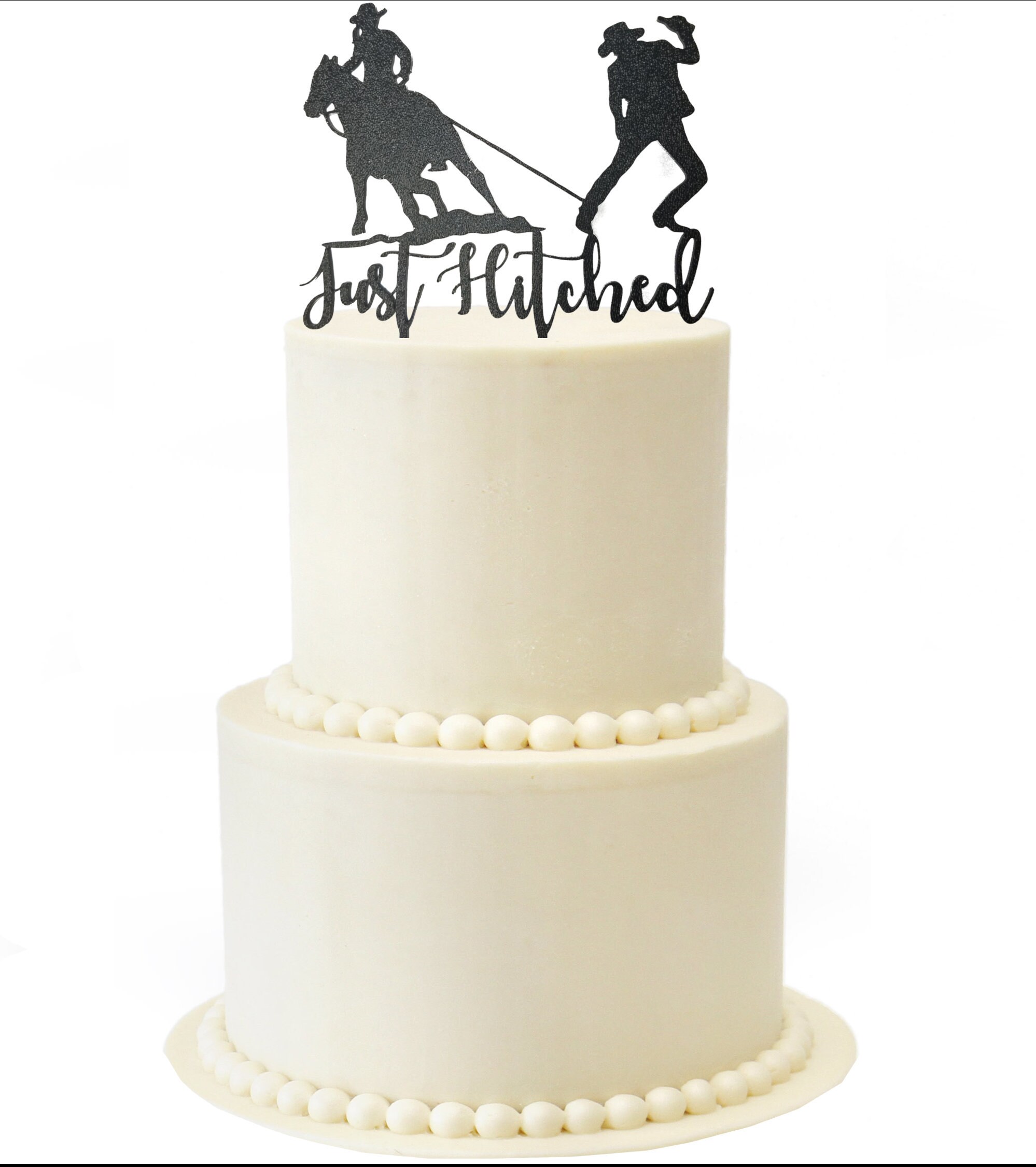 Just Hitched Cake Topper