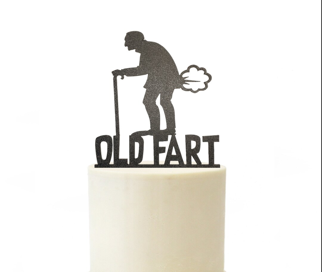 Funny Old Fart Birthday Cake Topper: Over the Hill - Etsy