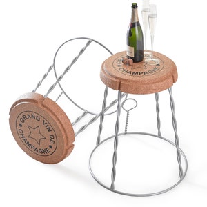 XL Champagne Cork Wire Cage Stool/side Table, 25% OFF - Etsy
