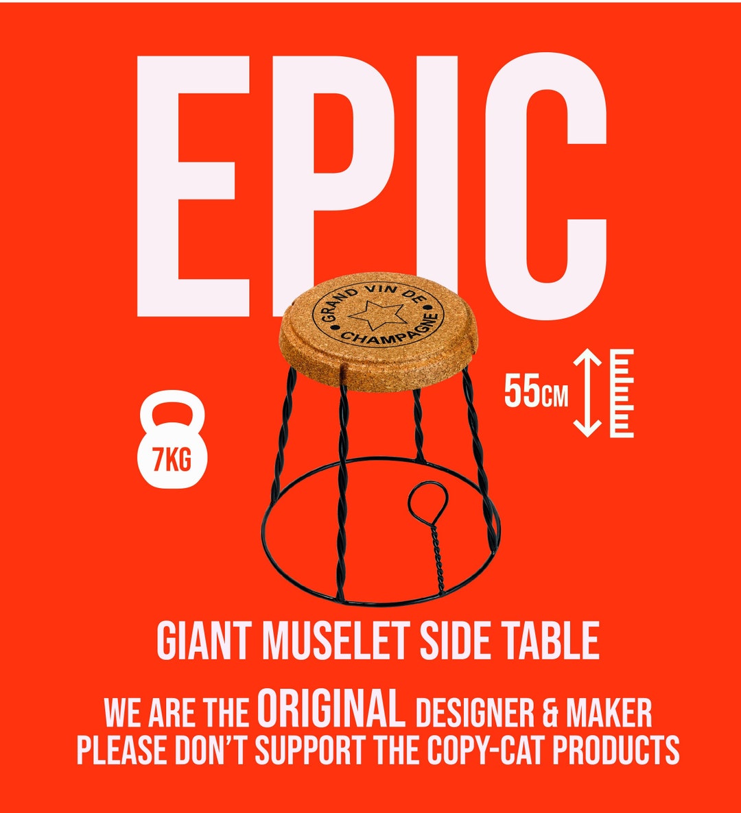 XL Champagne Cork Wire Cage Stool/side Table, CUSTOMISE 4 FREE - Etsy