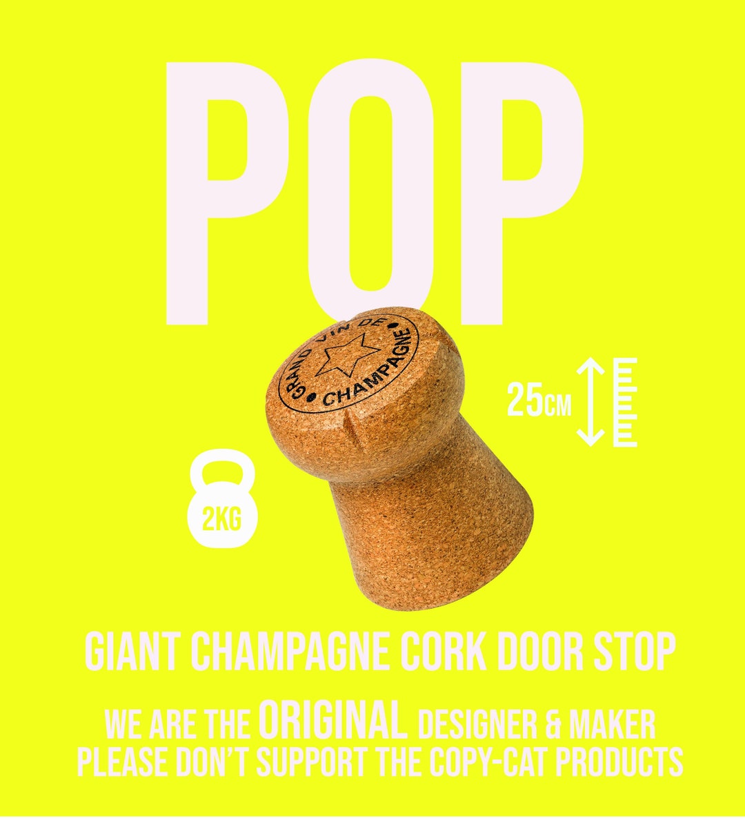 Giant Champagne Cork Door Stop, 30% OFF TODAY - Etsy