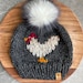 Women’s Knit Chicken Beanie / Knit Hat / Chicken Mom / Farm Wear ...