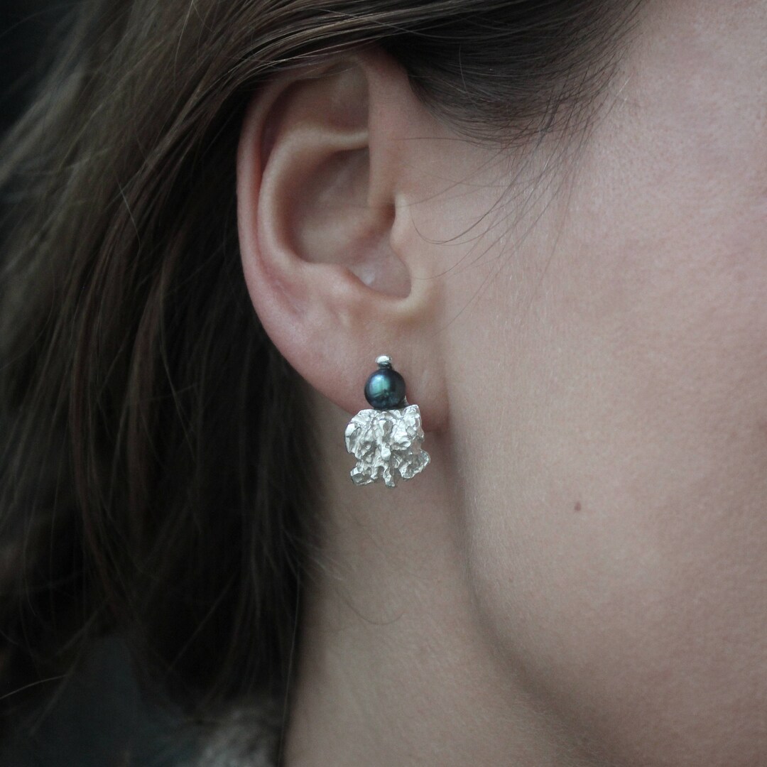 Silver Earrings Pearl 001 (ag 925/1000) - Etsy
