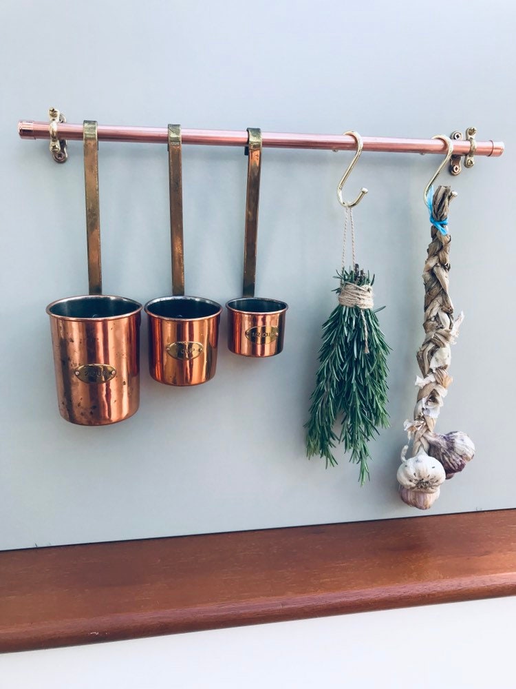 Copper & Brass Kitchen Rail Coat Rail or Towel Rail | Etsy