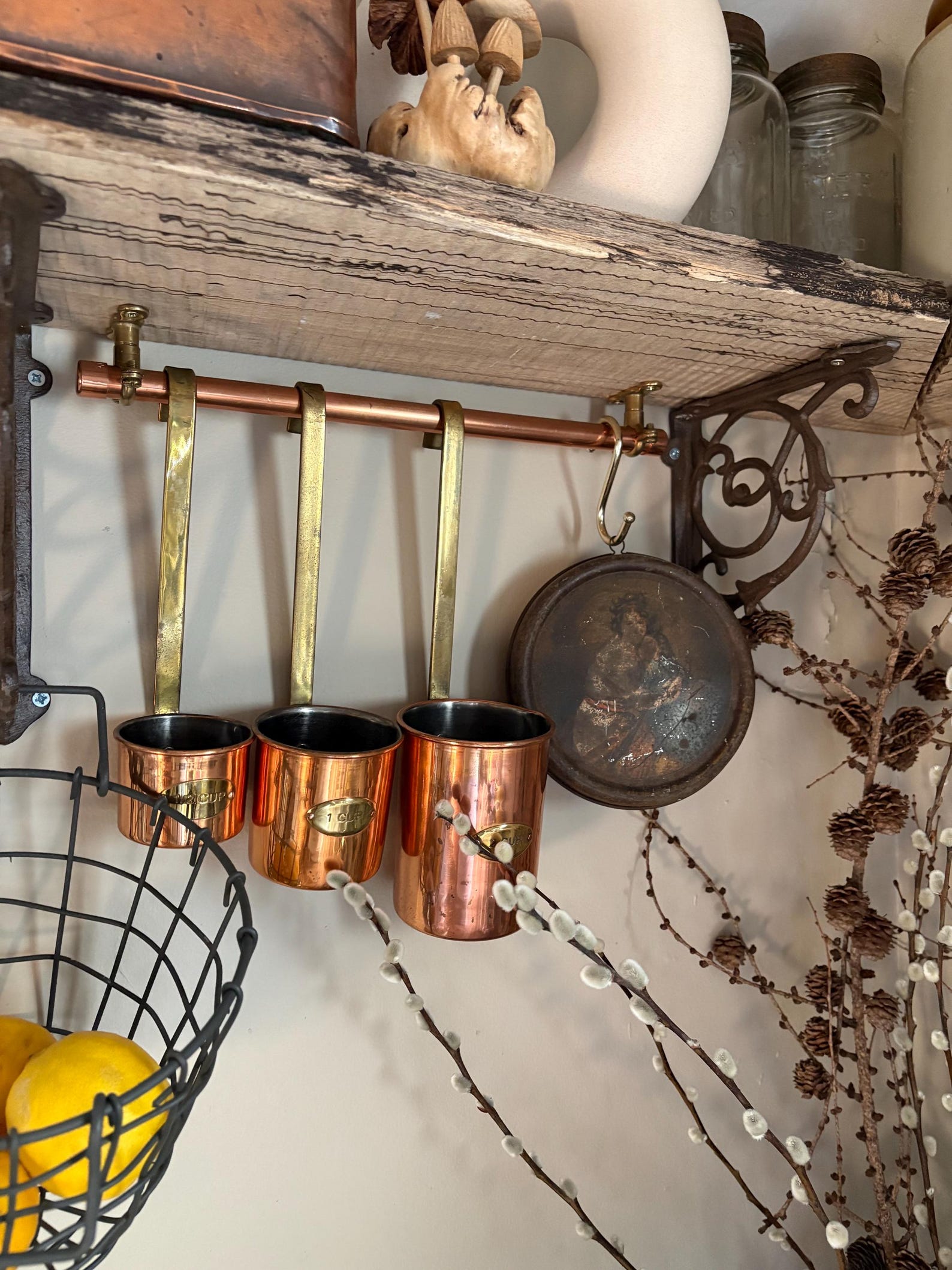 Copper & Brass Kitchen Rail, Coat Rail or Towel Rail - Etsy