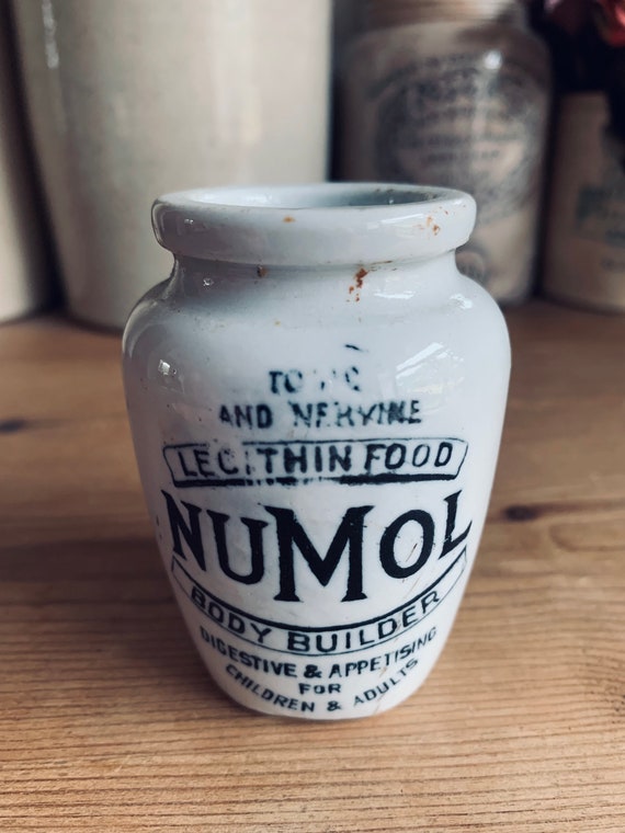 Rare Antique Miniature Numol Body Builder Stoneware Jar | Etsy