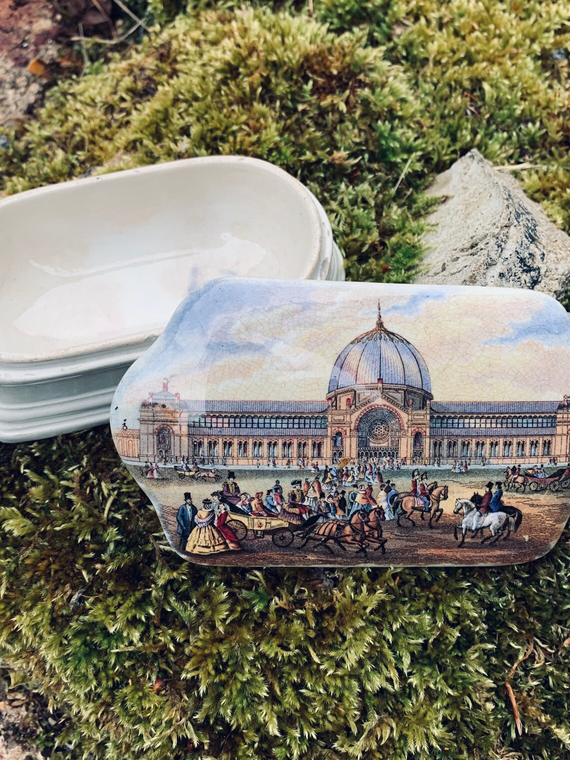 Antique Prattware Alexandra Palace Trefoil Pot Lid & Pot | Etsy