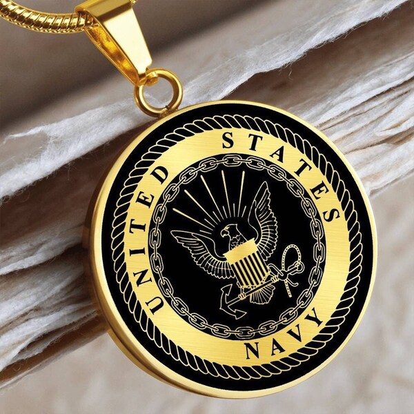 Navy Necklace - Etsy
