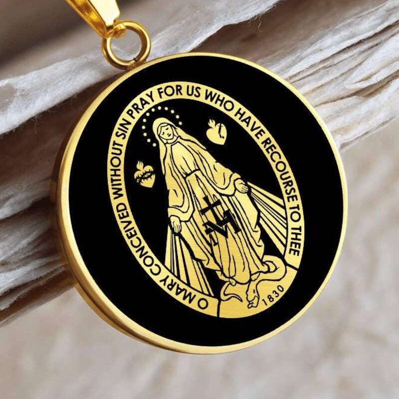 Virgin Mary Necklace - Etsy