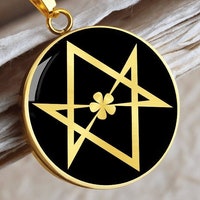Thelemic Symbol Unicursal Hexagram Star Ring , Occult Mysterious ...