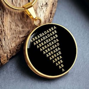 Abrahadabra Necklace Abracadabra Pendant Jewelry Talisman Amulet Gold ...