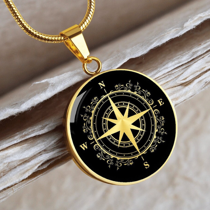 Compass Necklace - Etsy