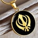 Khanda Necklace Sikh Jewelry Shakti Pendant Charm Gold Silver Chain - Etsy