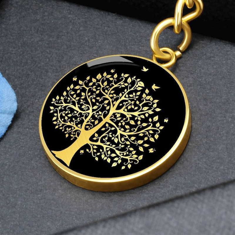 Tree Keychain - Etsy