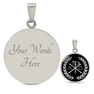 Chi Rho Cross Necklace Catholic Pendant Orthodox Jewelry Gold Silver ...