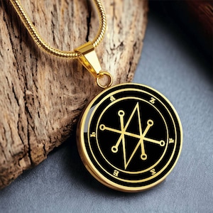 Azazel Sigil Necklace Pendant Demon Jewelry Gold Silver Charm - Etsy