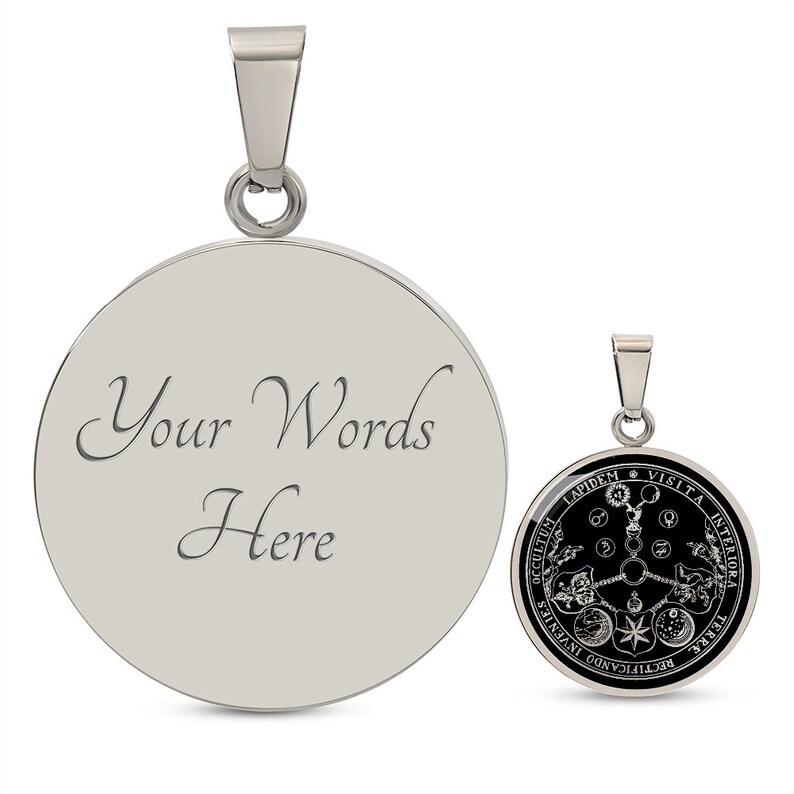 Alchemy VITRIOL Necklace Jewelry Masonic Pendant Rosicrucian Gold ...