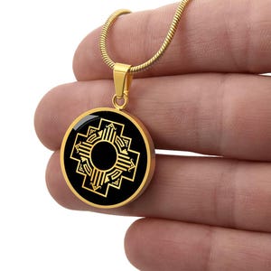 Inca Cross Pendant Chakana Cross Necklace Peruvian Jewelry Gold Gift ...