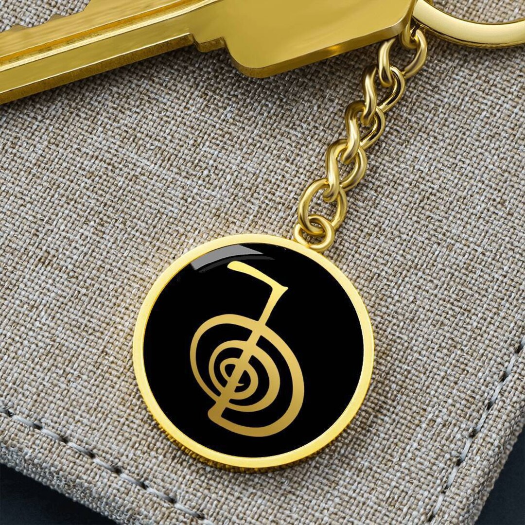 Reiki Keychain Pendant CHO KU REI Symbol Gift Engraved Text Keyring - Etsy