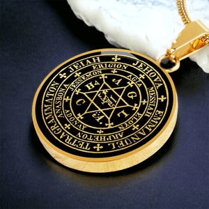 Grand Pentacle of Solomon Necklace Seal Pendant King Solomon Jewelry ...