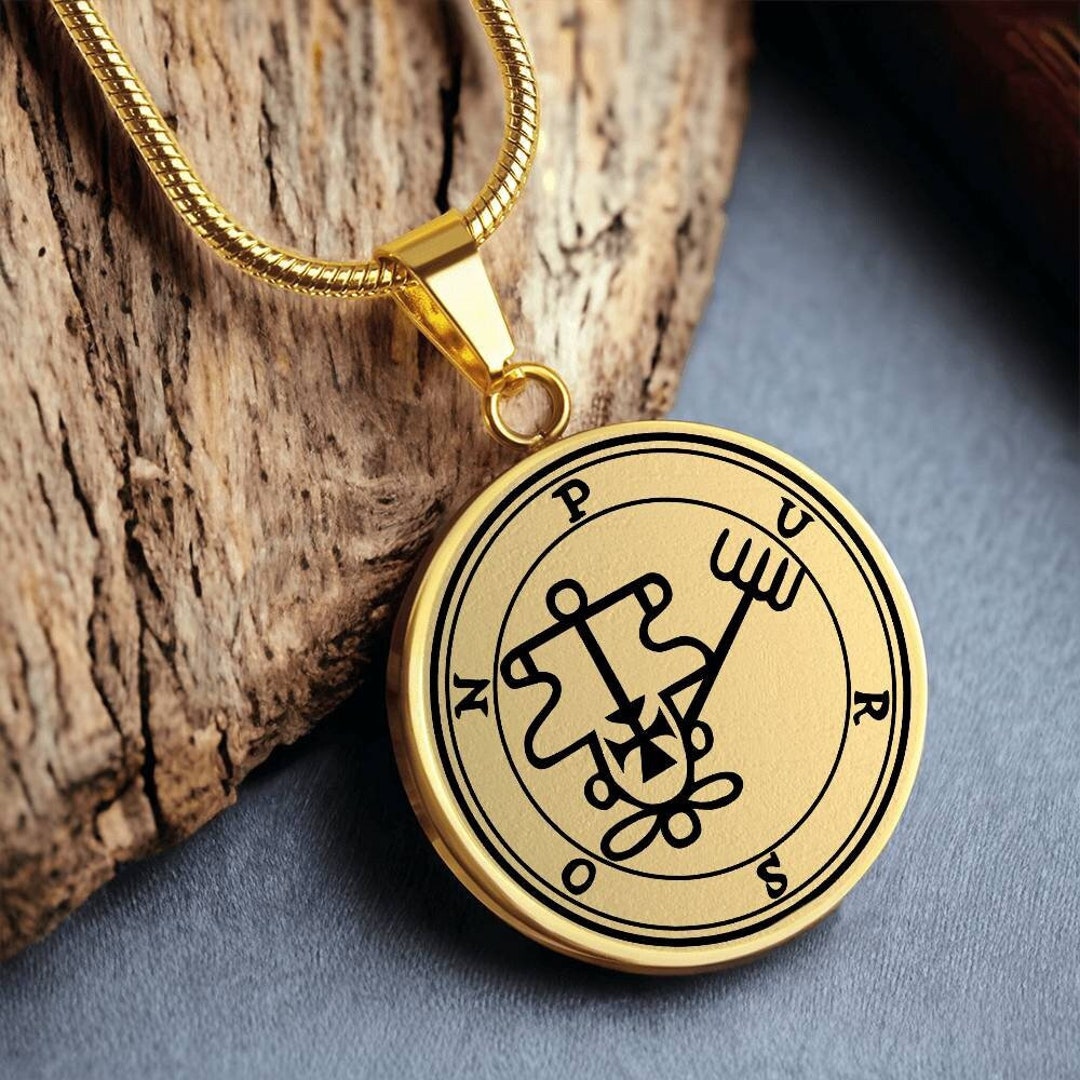 King Purson Sigil Necklace Demon Pendant Seal Jewelry Goetia Amulet ...