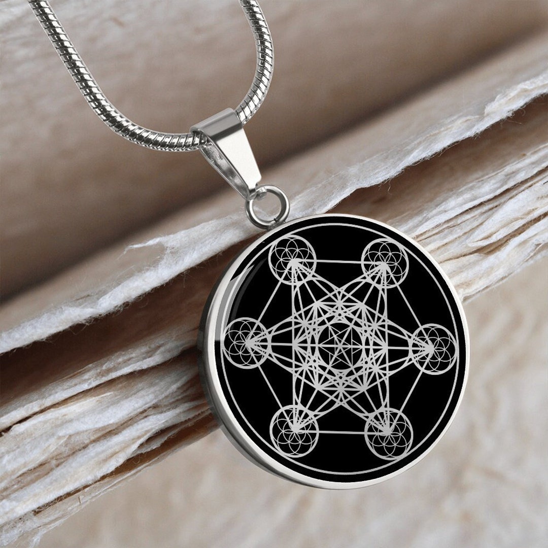 Metatron Cube Jewelry Necklace Pendant Gold Silver - Etsy