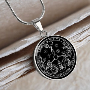Alchemy VITRIOL Necklace Jewelry Masonic Pendant Rosicrucian Gold ...