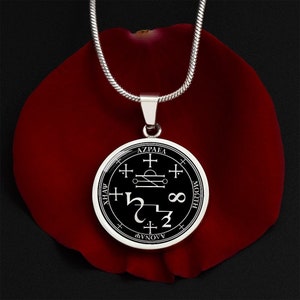 Azrael Archangel Pendant Necklace Jewelry Gold Silver Azreal Sigil - Etsy